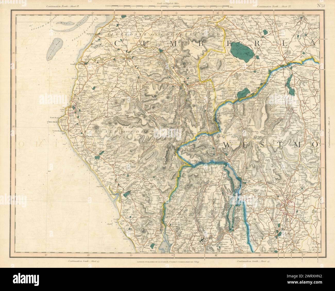 THE ENGLISH LAKE DISTRICT. Cumberland, Westmoreland & Lancashire. CARY ...