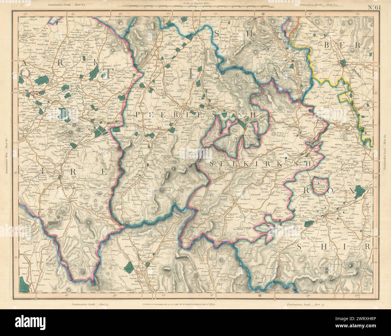 Lanarkshire map hi-res stock photography and images - Alamy