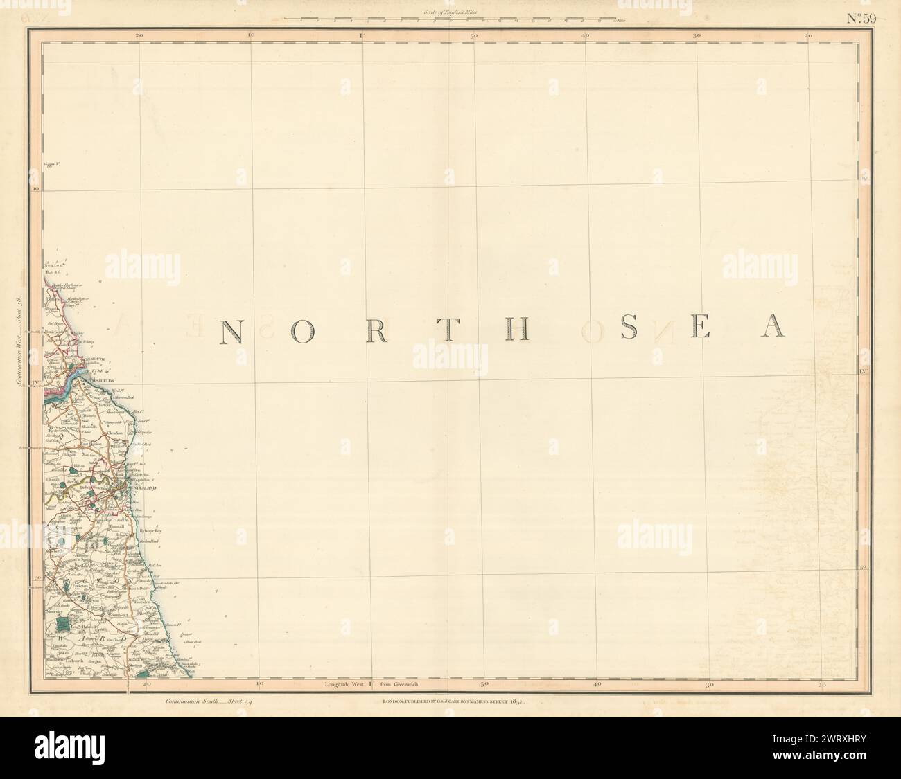 Old map durham hi-res stock photography and images - Alamy