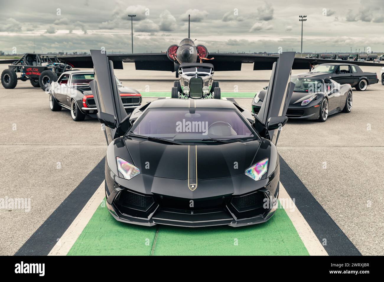 An illustration made promoting the Beale Auto Expo Stock Photo - Alamy