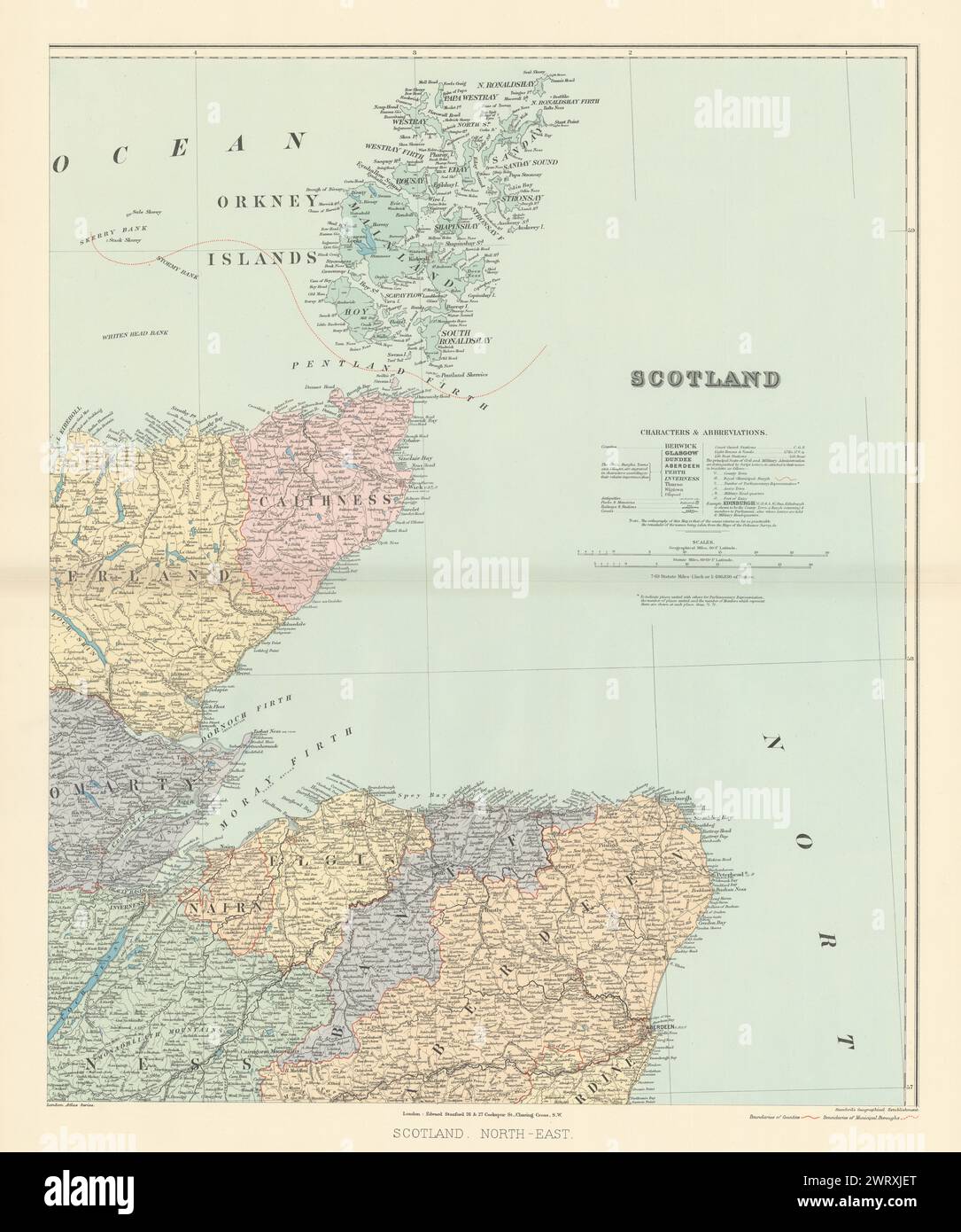 Sutherland map hi-res stock photography and images - Alamy