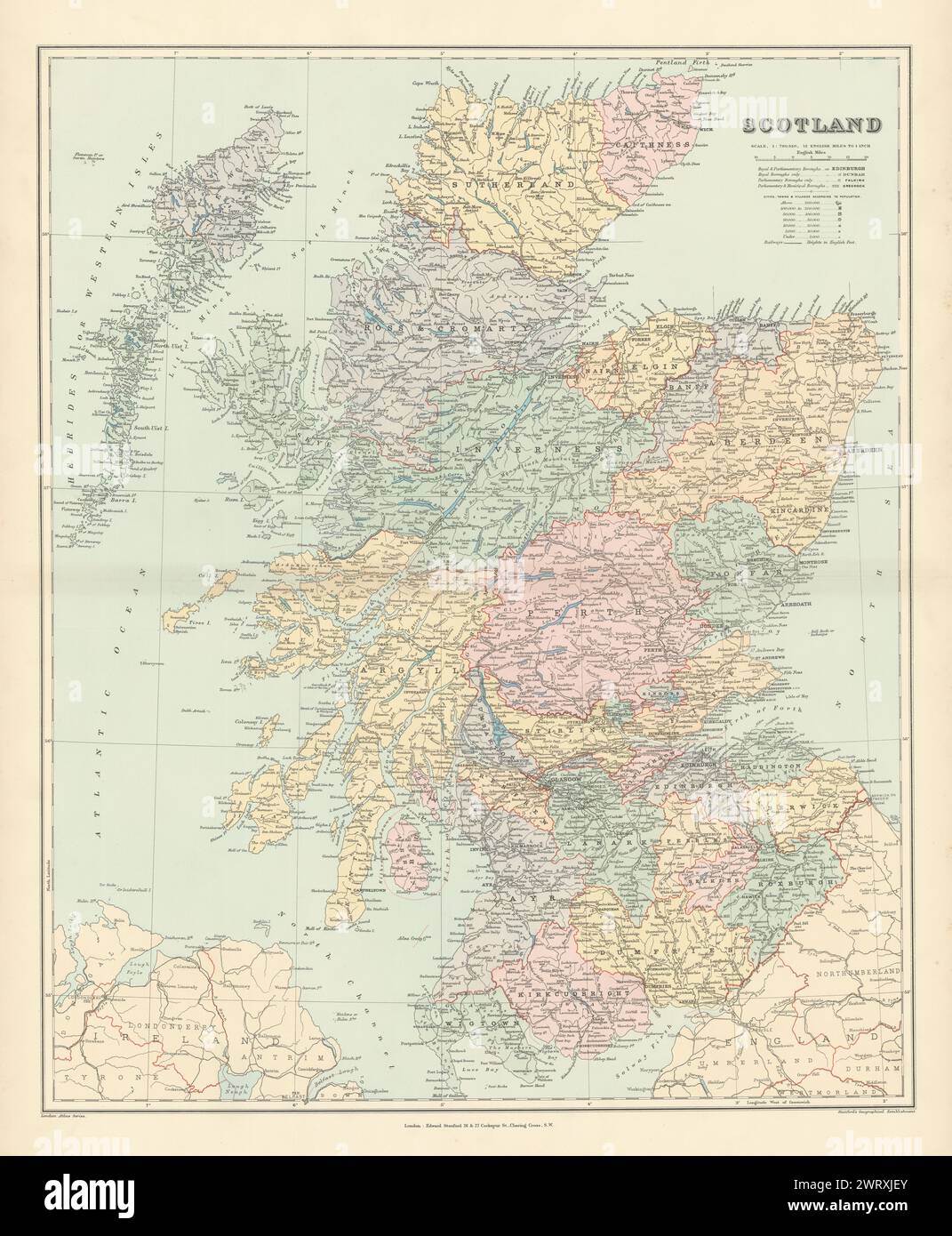 Map of scotland and counties hi-res stock photography and images - Alamy