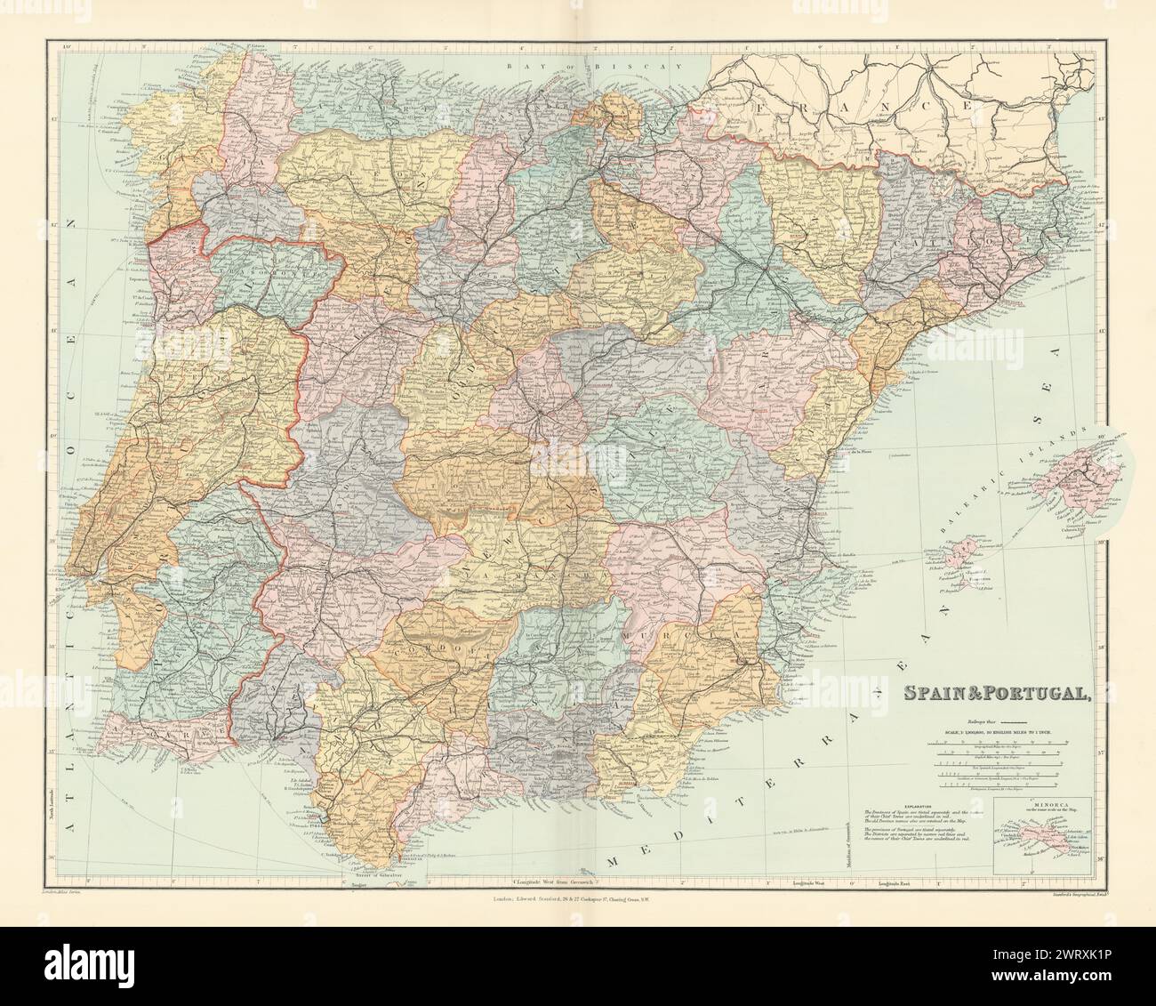 Large Map Of Spain Spain (España) Wall Map Physical And Political