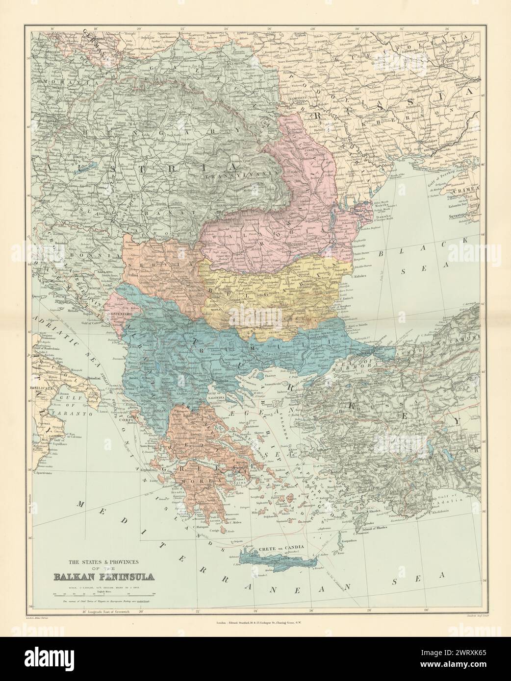Map of balkan states hi-res stock photography and images - Alamy