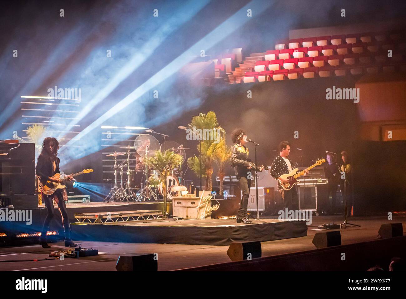 Rome, Italy. 12th Mar, 2024. LP BAND during the Music Concert LP "LOVE ...