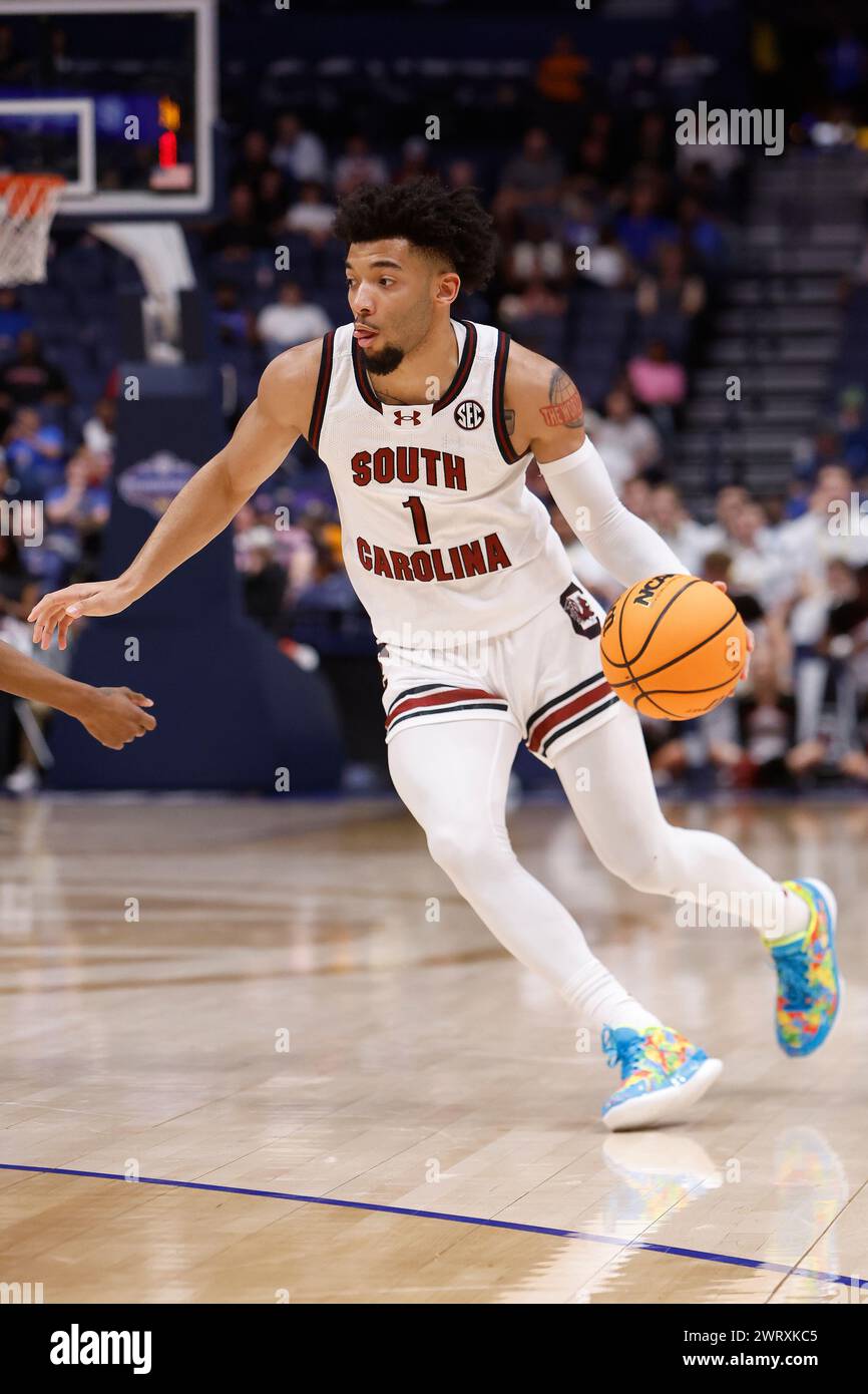 NASHVILLE, TN - MARCH 14: South Carolina Gamecocks guard Jacobi Wright ...