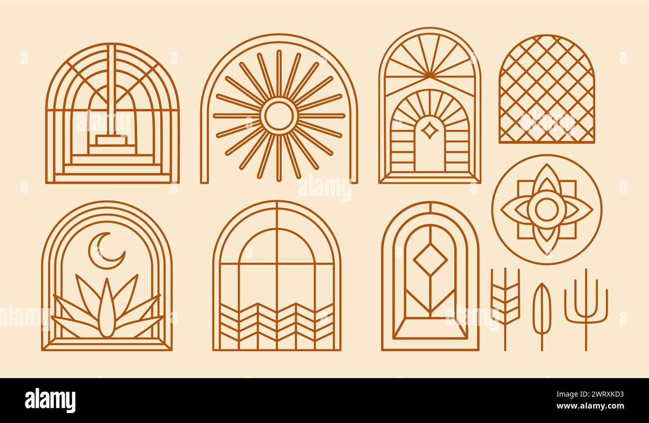 Signs in windows Stock Vector Images - Alamy