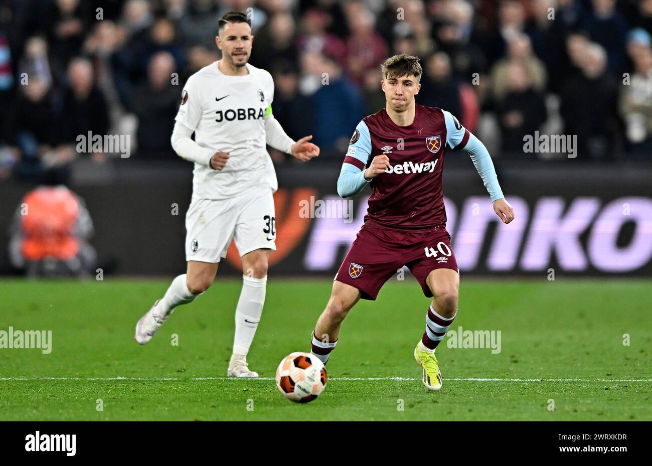 London, UK. 14th Mar, 2024. George Earthy (West Ham) during the West ...