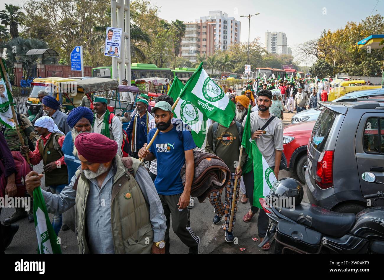 NEW DELHI, INDIA - MARCH 14: Traffic congestion seen due to ongoing ...