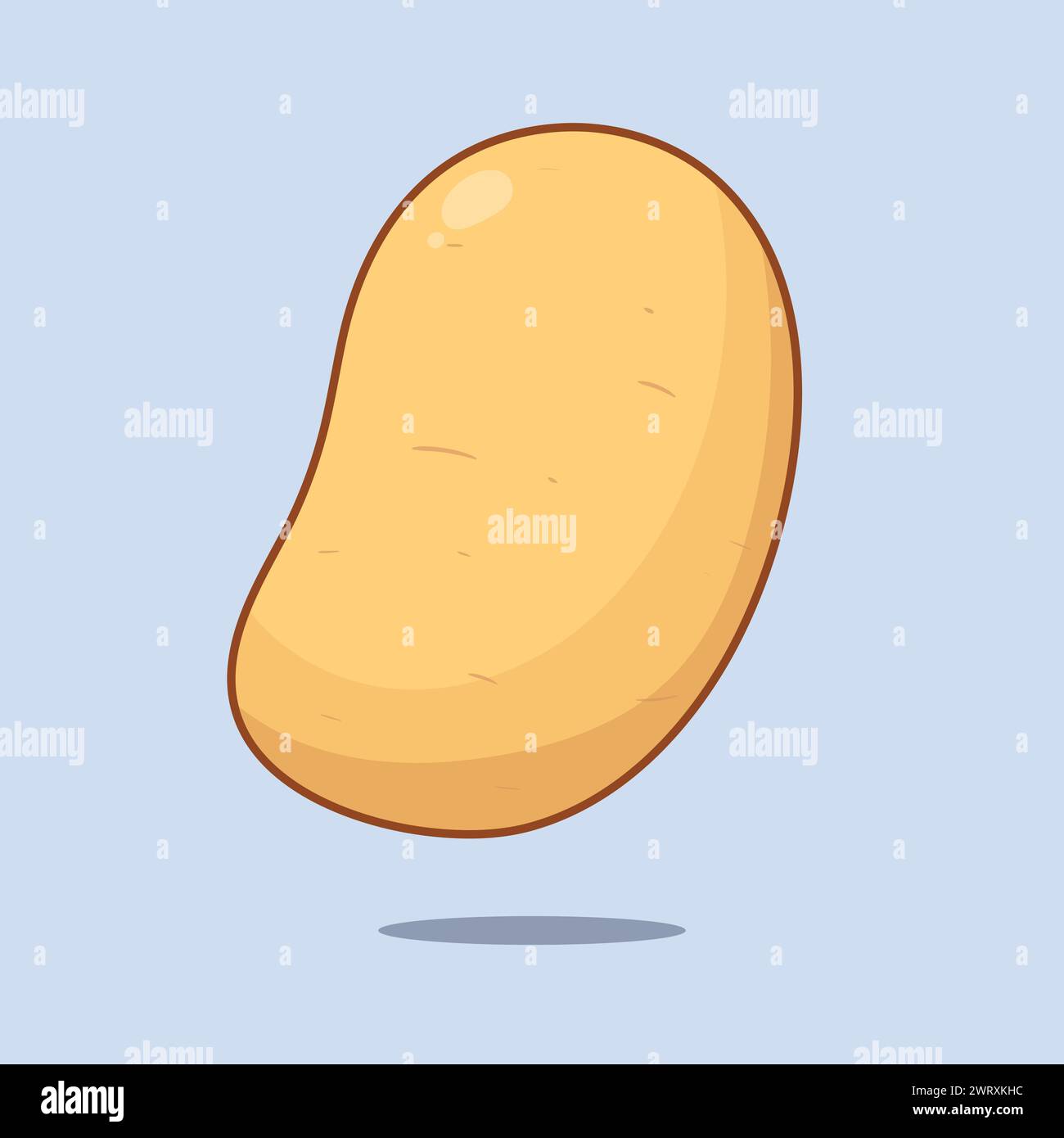 Fresh potato Vector Illustration Icon potato Vegetable Icon ...