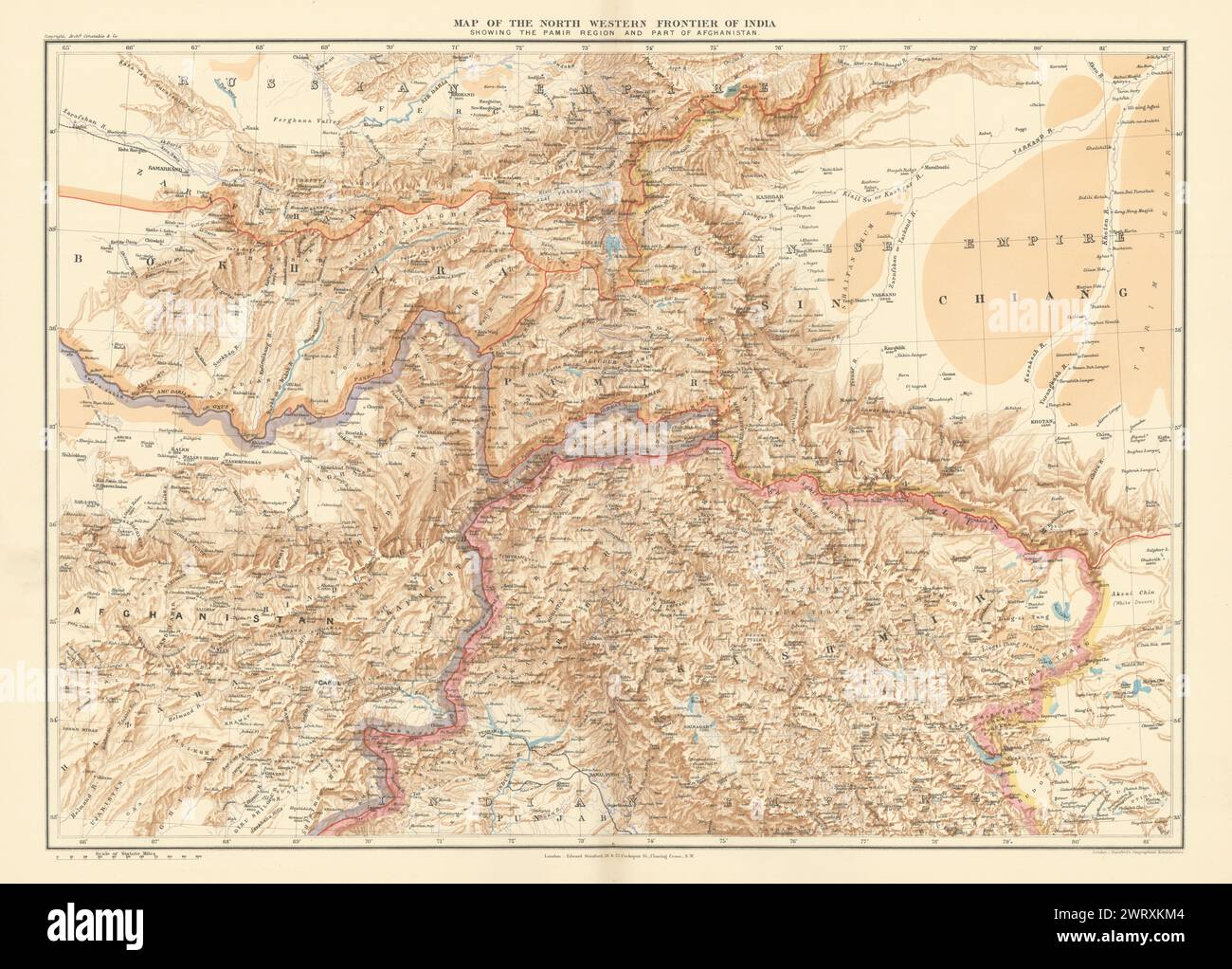 India North Western Frontier Kashmir Pamir region Afghanistan. STANFORD ...