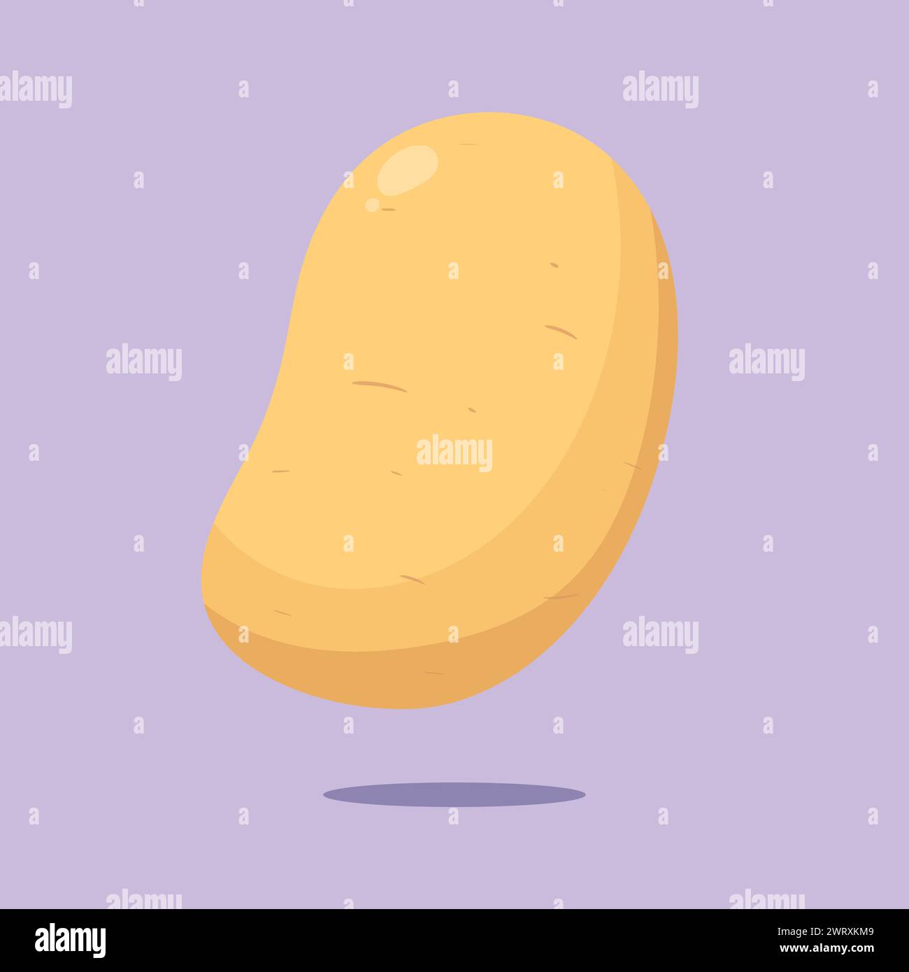 Fresh potato Vector Illustration Icon potato Vegetable Icon ...