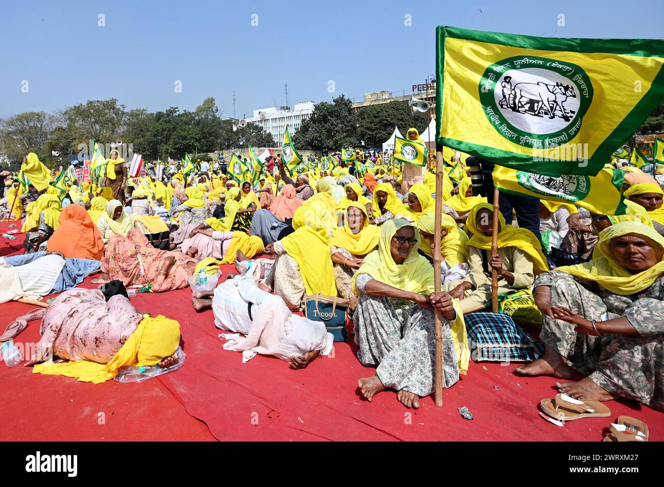 NEW DELHI, INDIA - MARCH 14: Farmers in large numbers gathered at ...