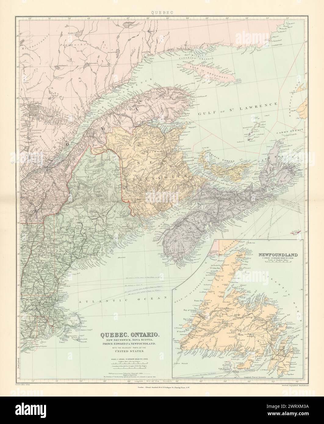 Canada Maritime Provinces. Quebec New Brunswick Maine PEI. STANFORD ...