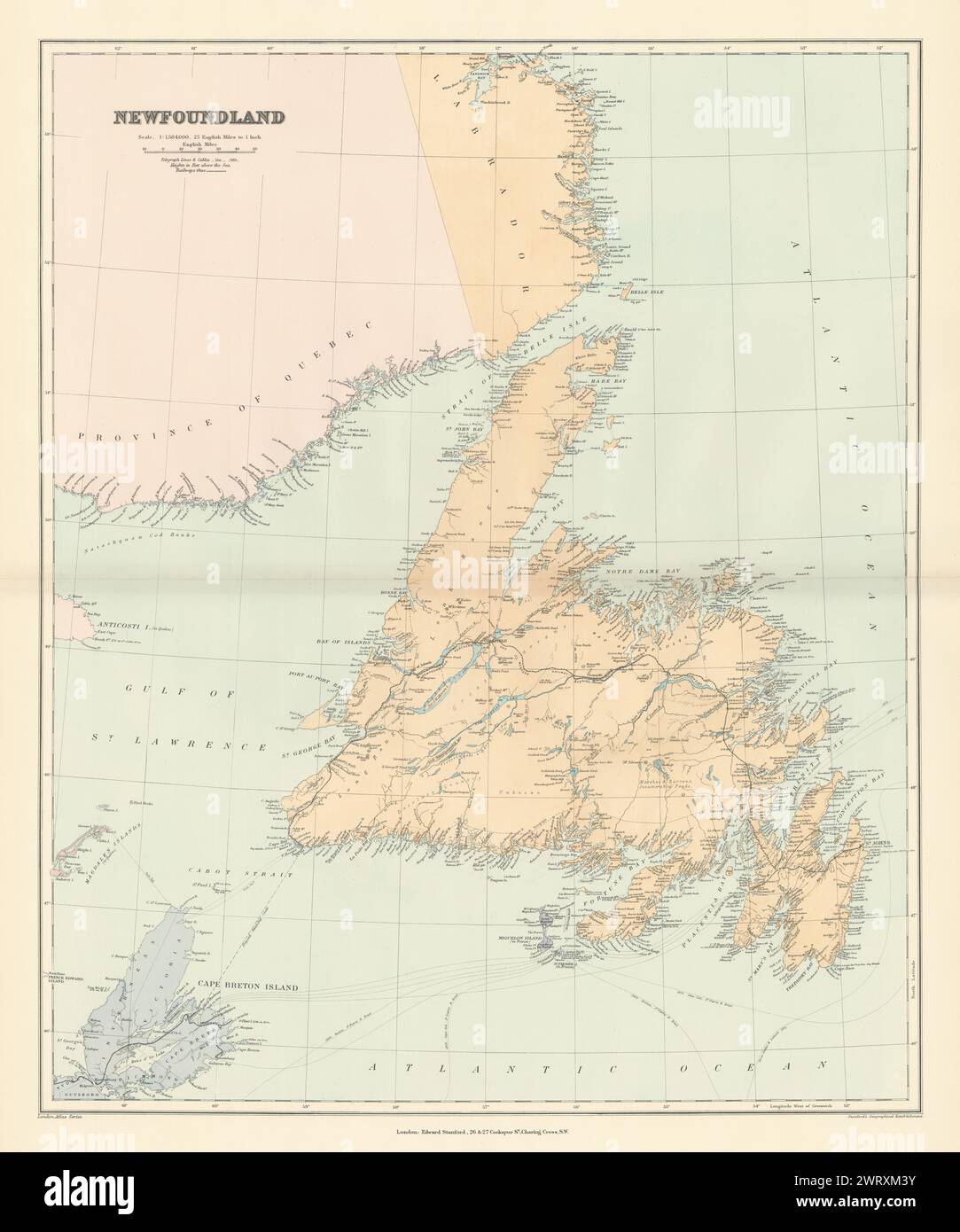 Newfoundland and labrador map hi-res stock photography and images - Alamy