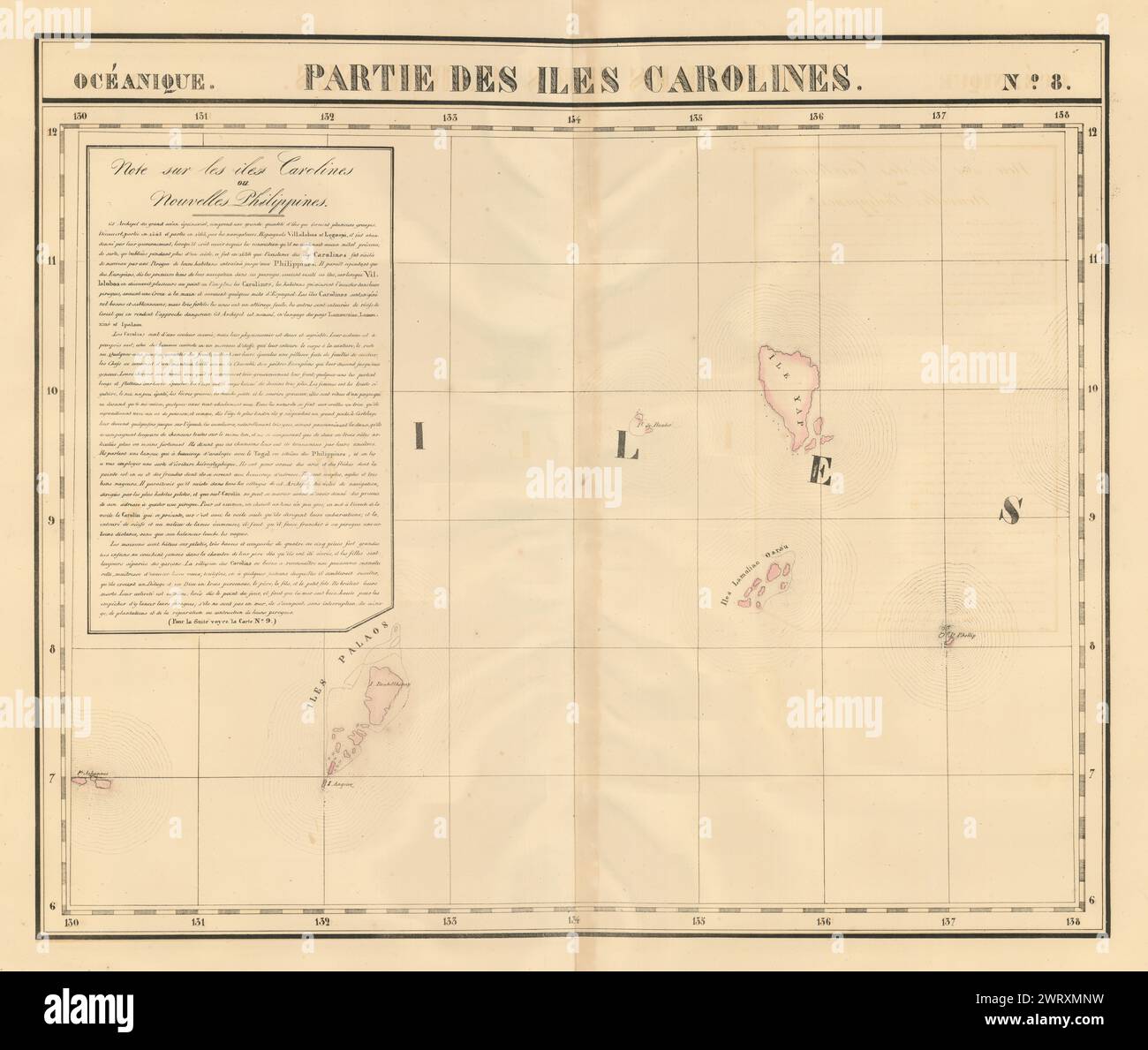 Océanique. Partie des Iles Carolines #8. Palau Micronesia. VANDERMAELEN ...