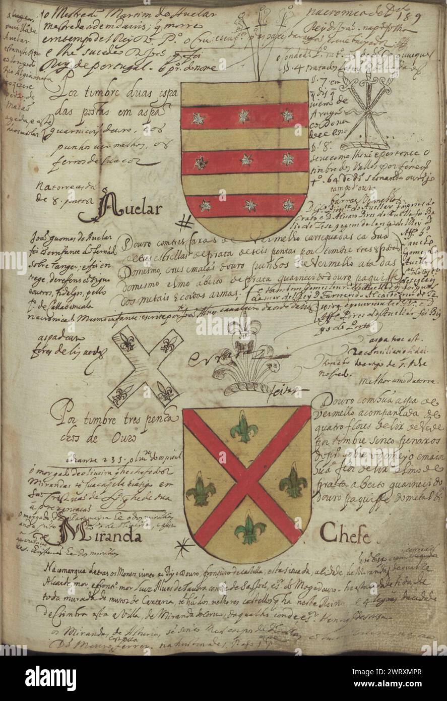 Avelar and Miranda Coat of Arms Stock Photo - Alamy