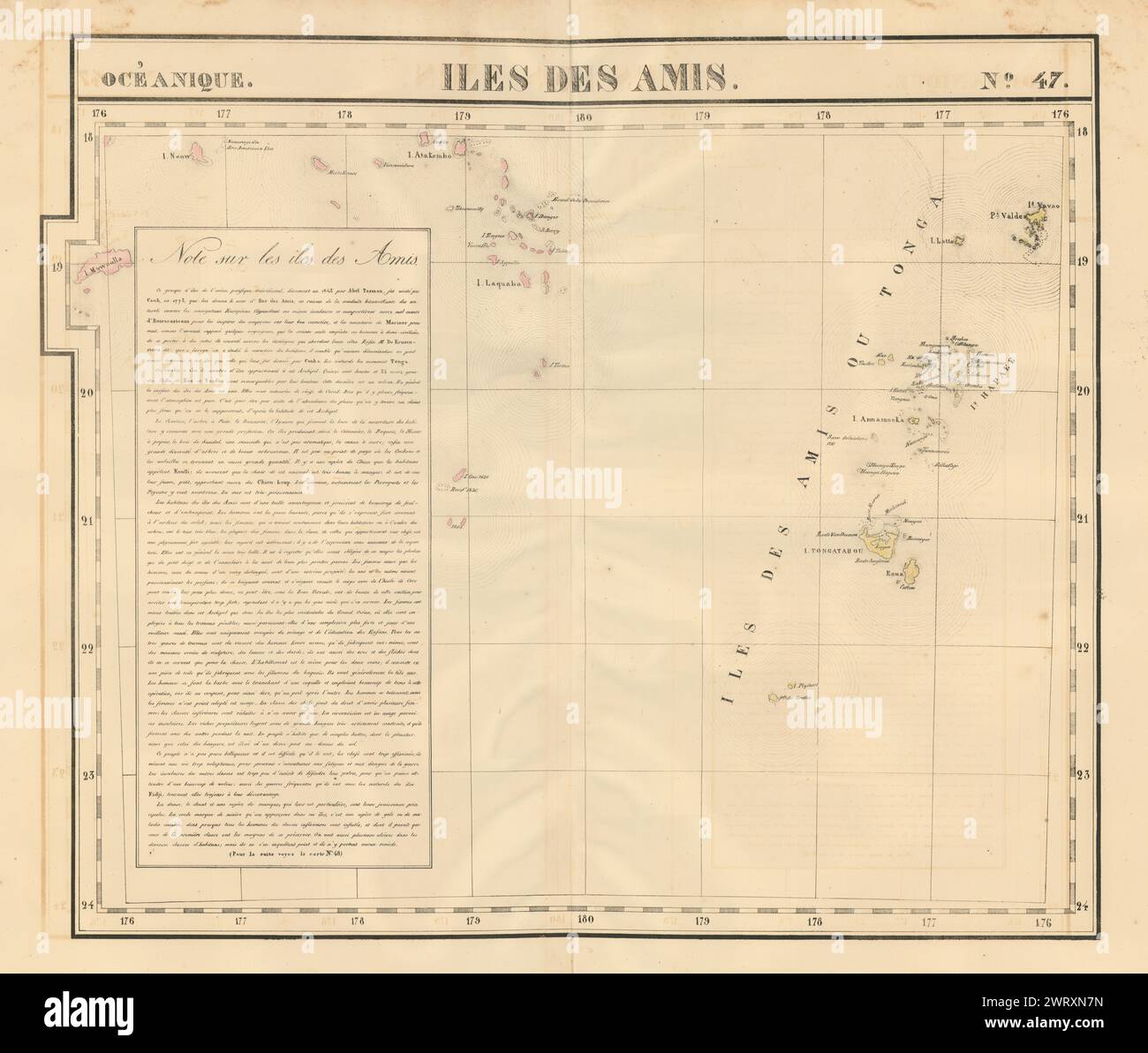 Océanique. Iles des Amis #47. Tonga. Lau & Moala, Fiji. VANDERMAELEN ...