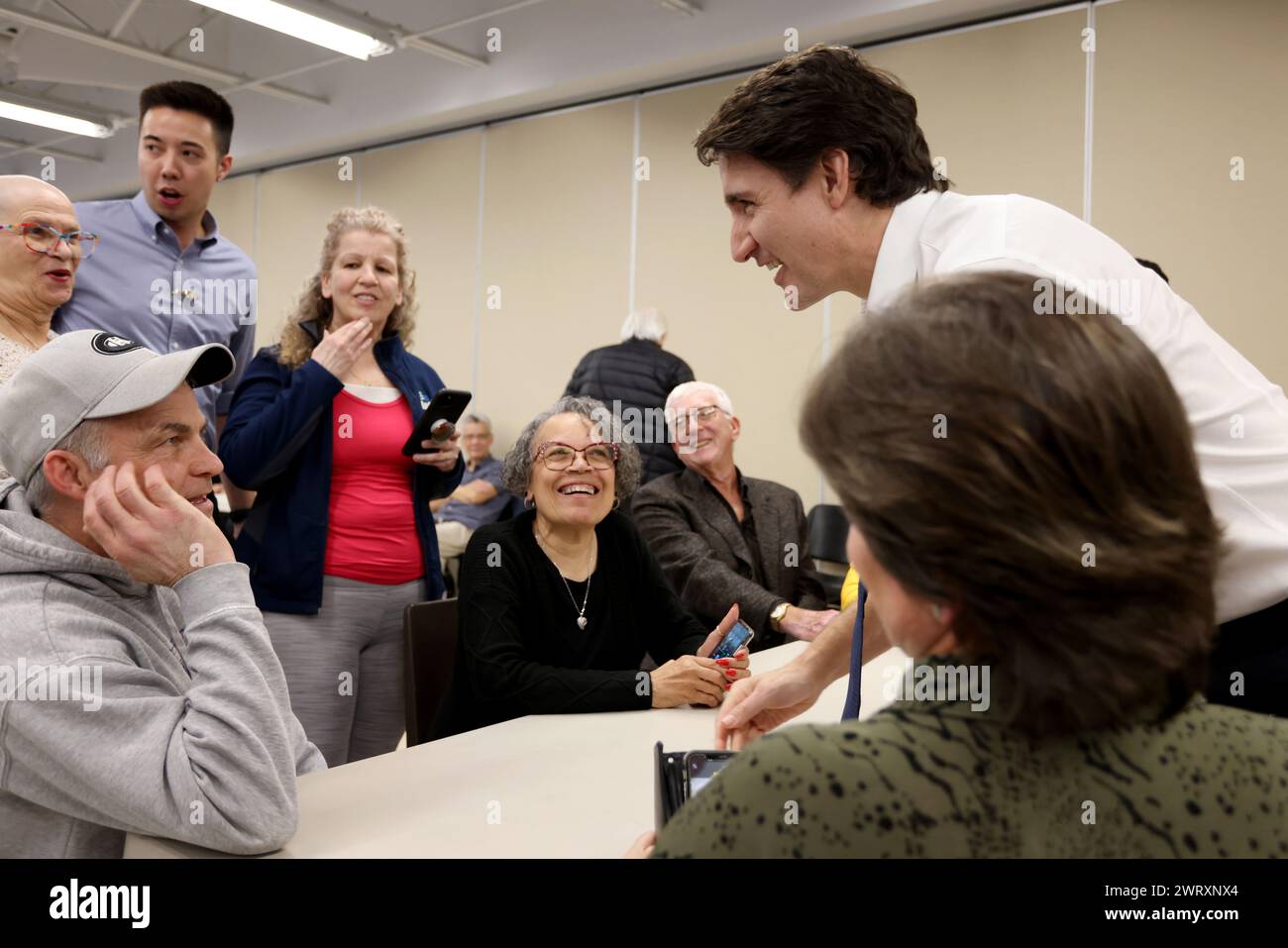 Windsor, Canada. 14th Mar, 2024. Prime Minister Justin Trudeau visits ...