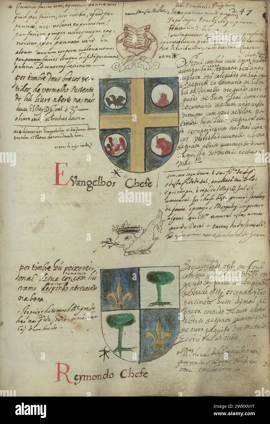 Evangelhos and Reymondo Coat of Arms Stock Photo - Alamy