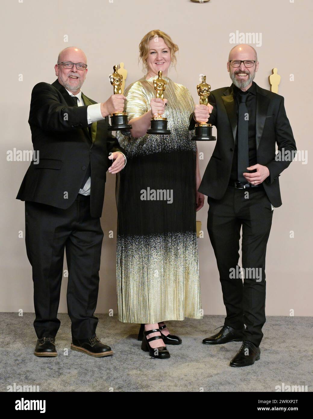 March 10, 2024, Hollywood, California, U.S.: (L-R) Mark Coulier, Nadia ...