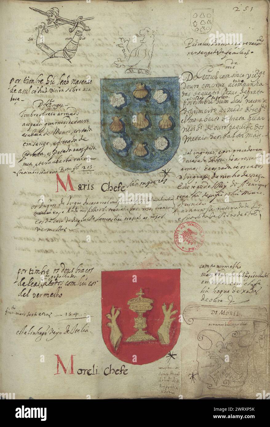 Maris and Moreli Coat of Arms Stock Photo - Alamy
