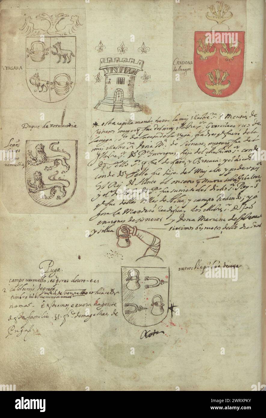 Cardona de Aragon Coat of Arms Stock Photo - Alamy