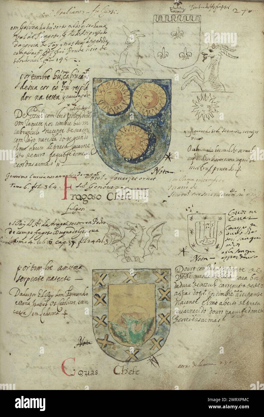 Fragoso Coat of Arms Stock Photo - Alamy