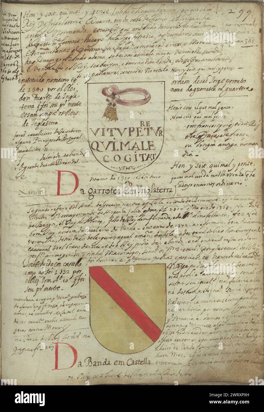 Banda em Castella Coat of Arms Stock Photo - Alamy