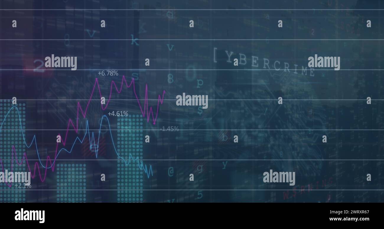 Image of statistics and data processing over grid. Global sports ...