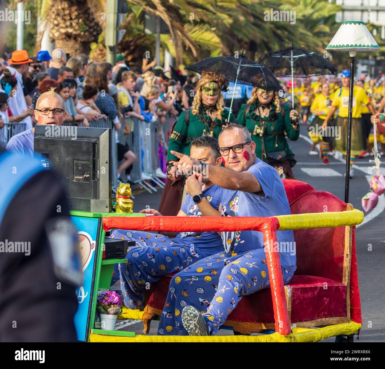 SANTA CRUZ DE TENERIFE, SPAIN - FEBRUARY 13, 2024: The Coso parade ...
