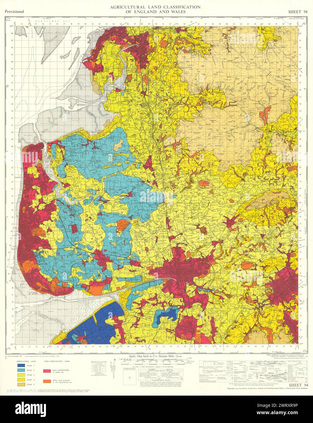 Lancashire map 20th century hi-res stock photography and images - Alamy