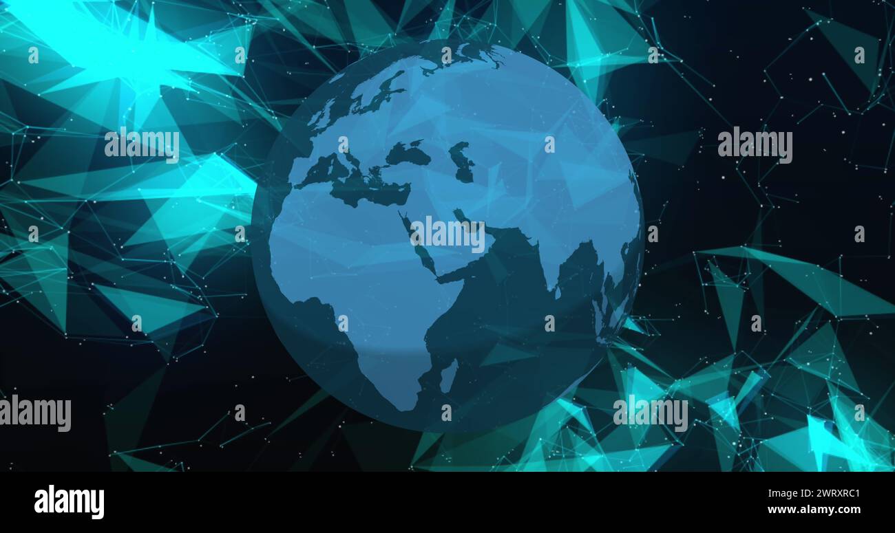 Image of globe with connections Stock Photo - Alamy