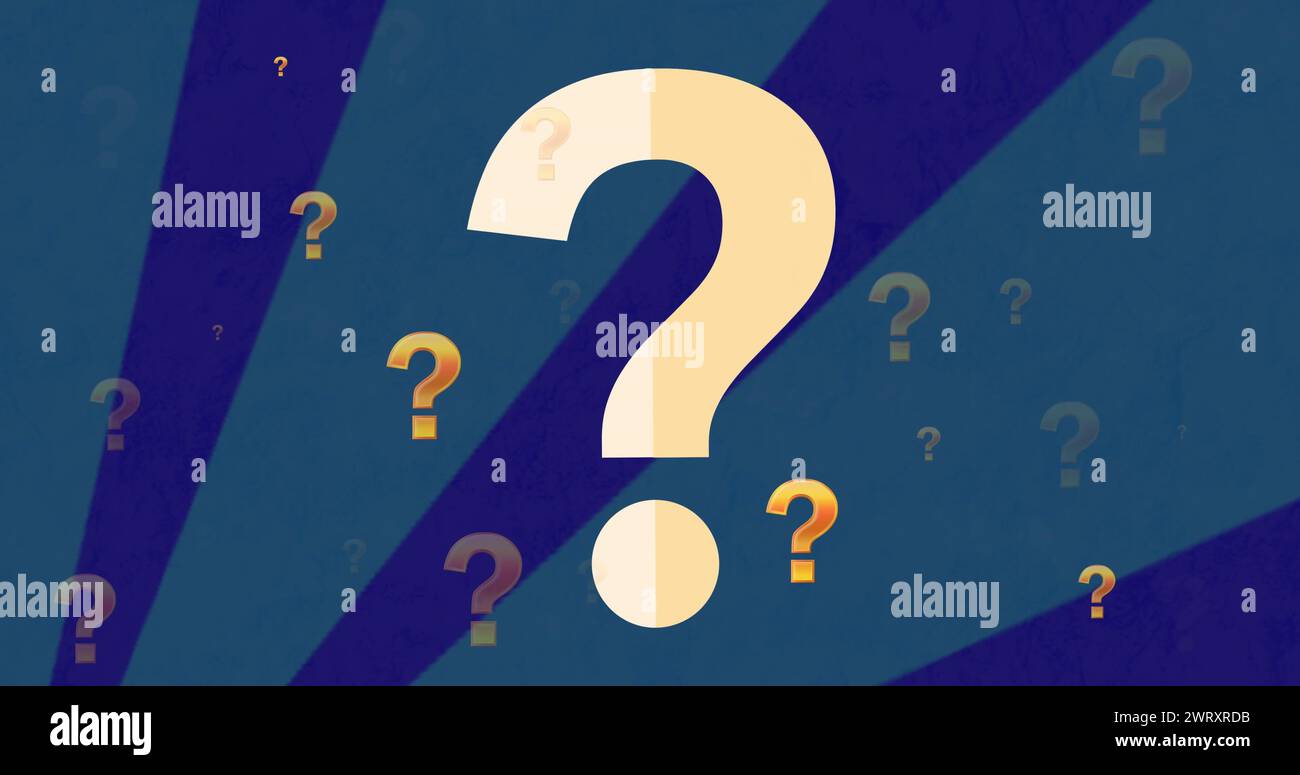 Image of question marks over national mentoring month Stock Photo - Alamy