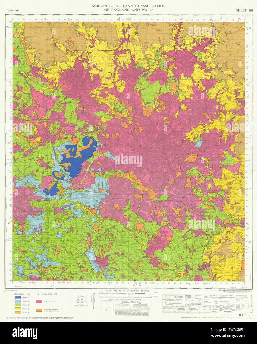Agricultural Land Classification 101 Manchester Cheshire Plain Pennines ...