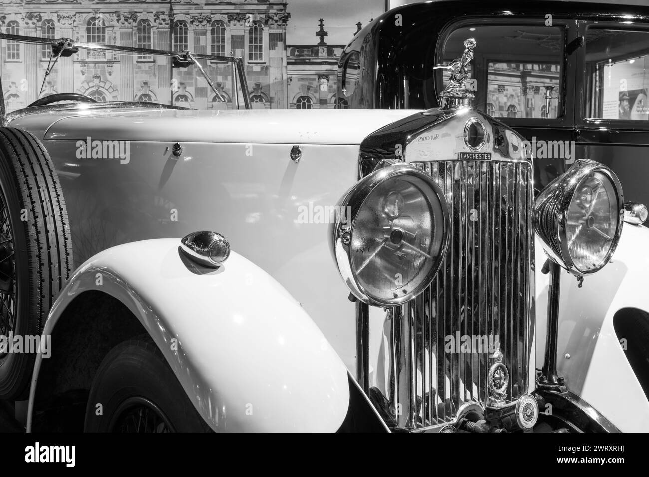 Sparkford.Somerset.United Kingdom.January 7th 2024.A 1929 Lanchester ...