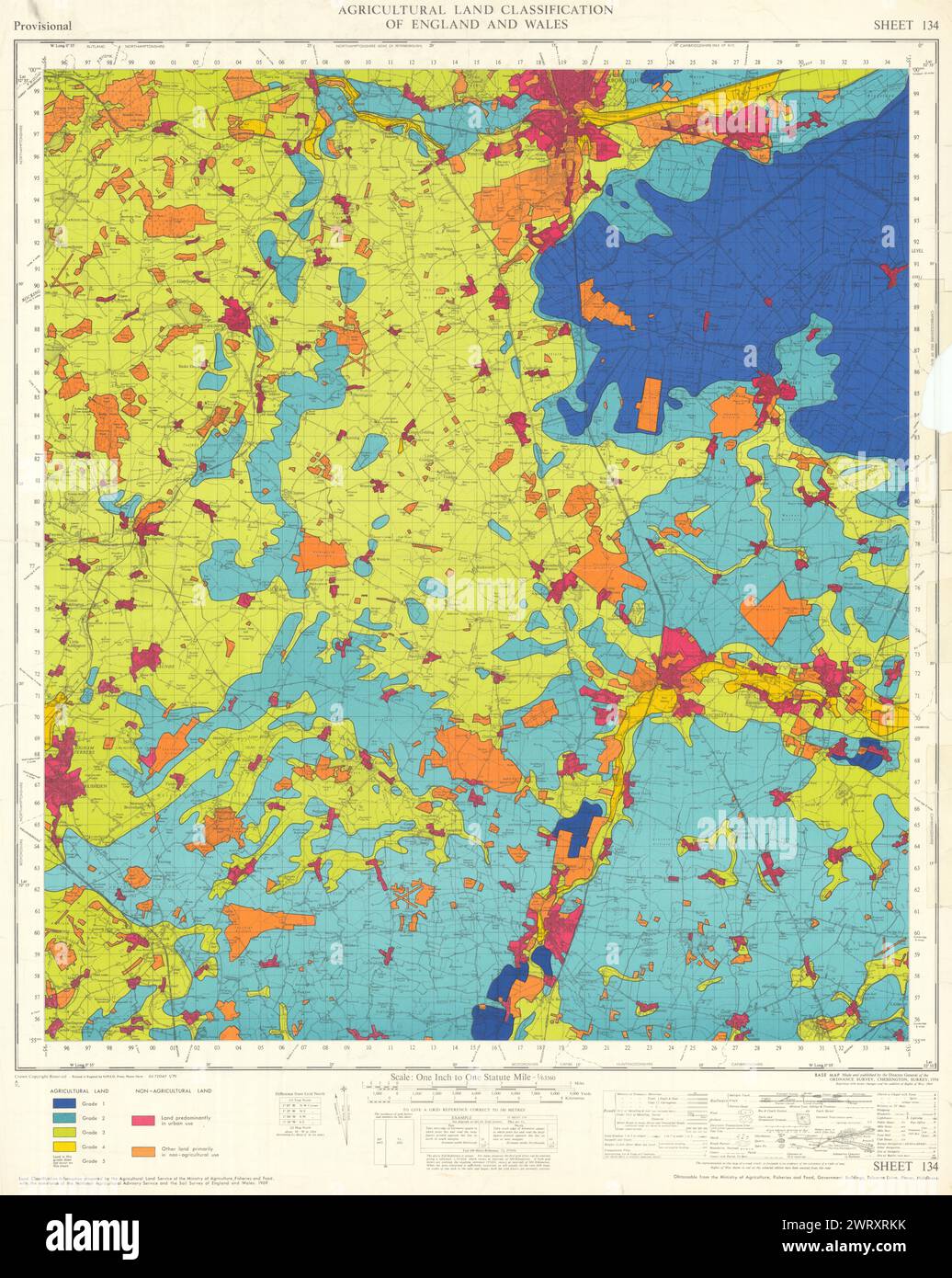 Agricultural Land Classification 134 Bedfordshire Northamptonshire 1970 ...