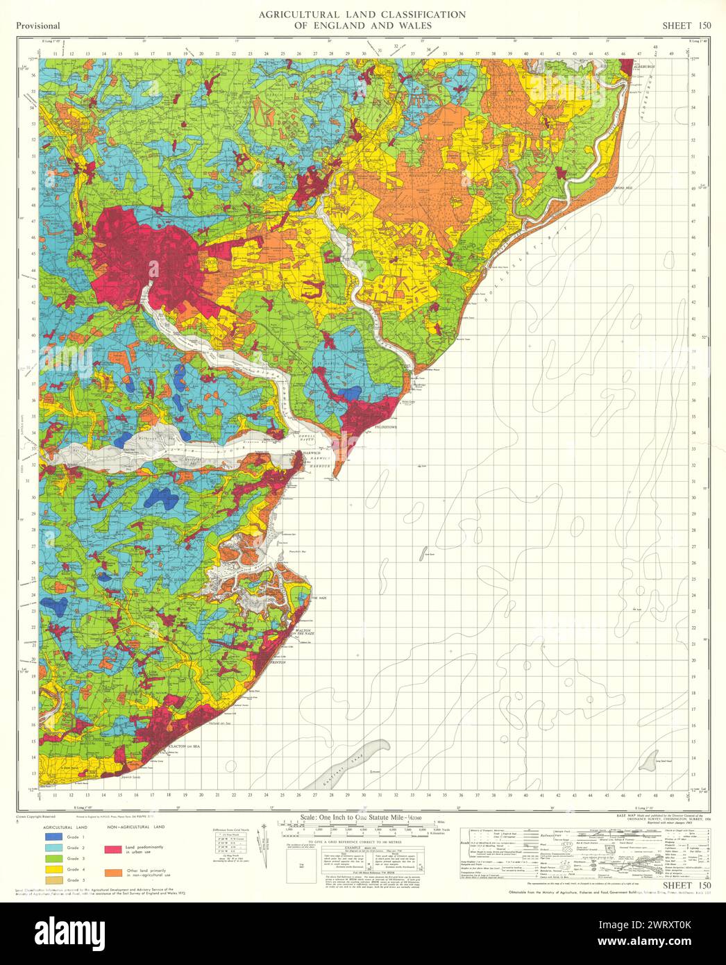Suffolk coast map hi-res stock photography and images - Alamy