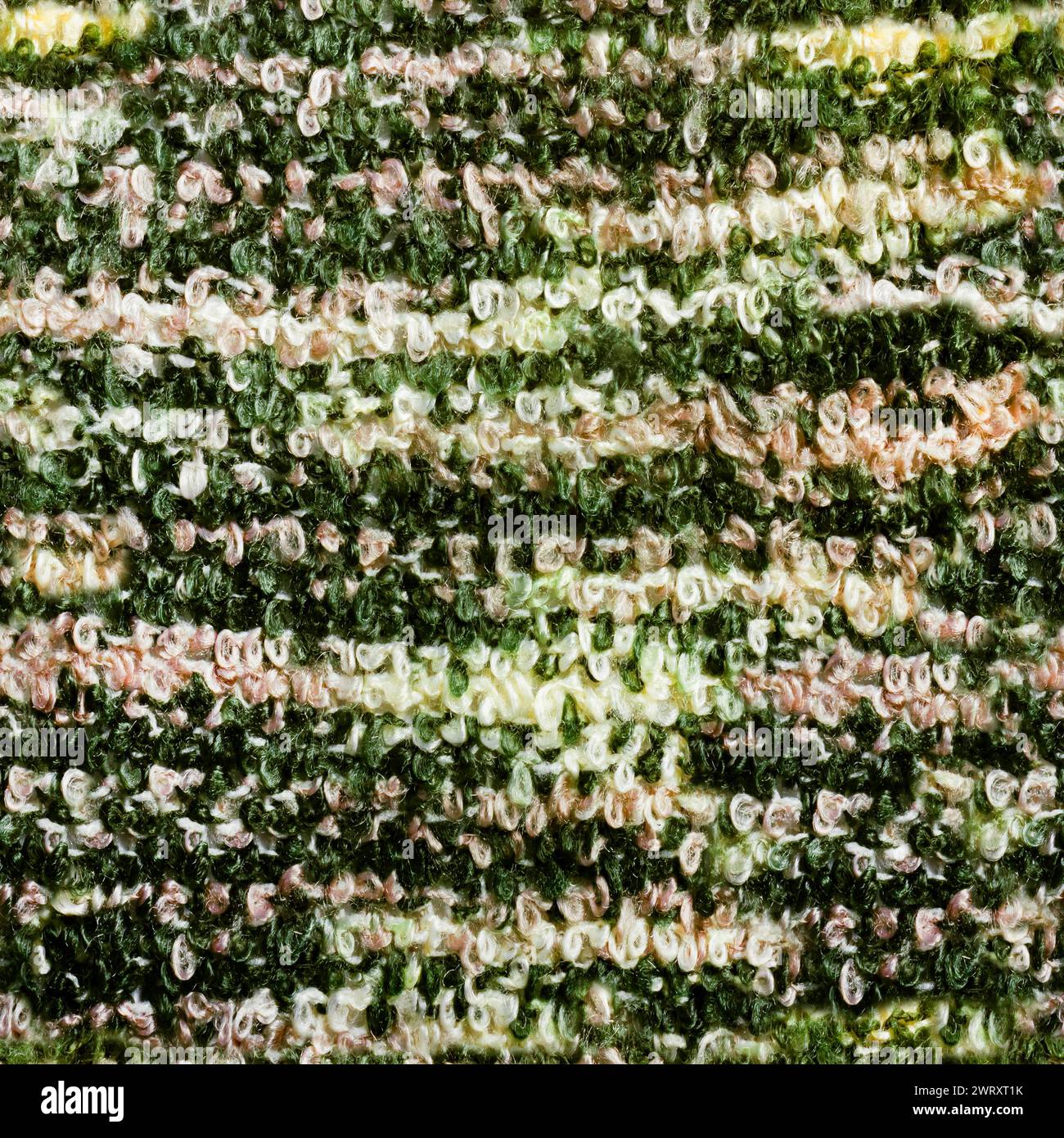 Seamless texture photo of green patterned synthetic calico carpet ...