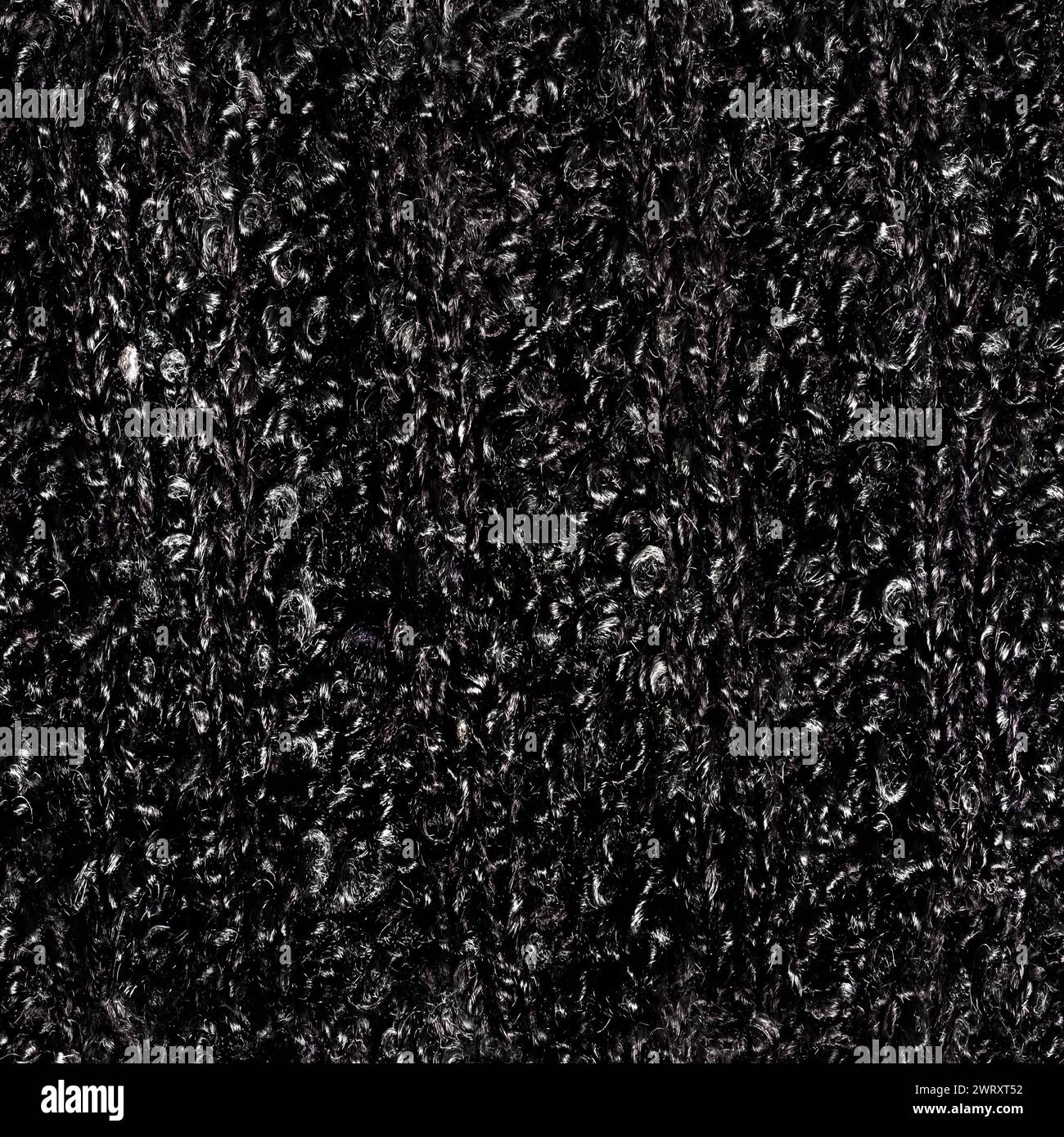 Seamless texture photo of black astrakhan material Stock Photo - Alamy