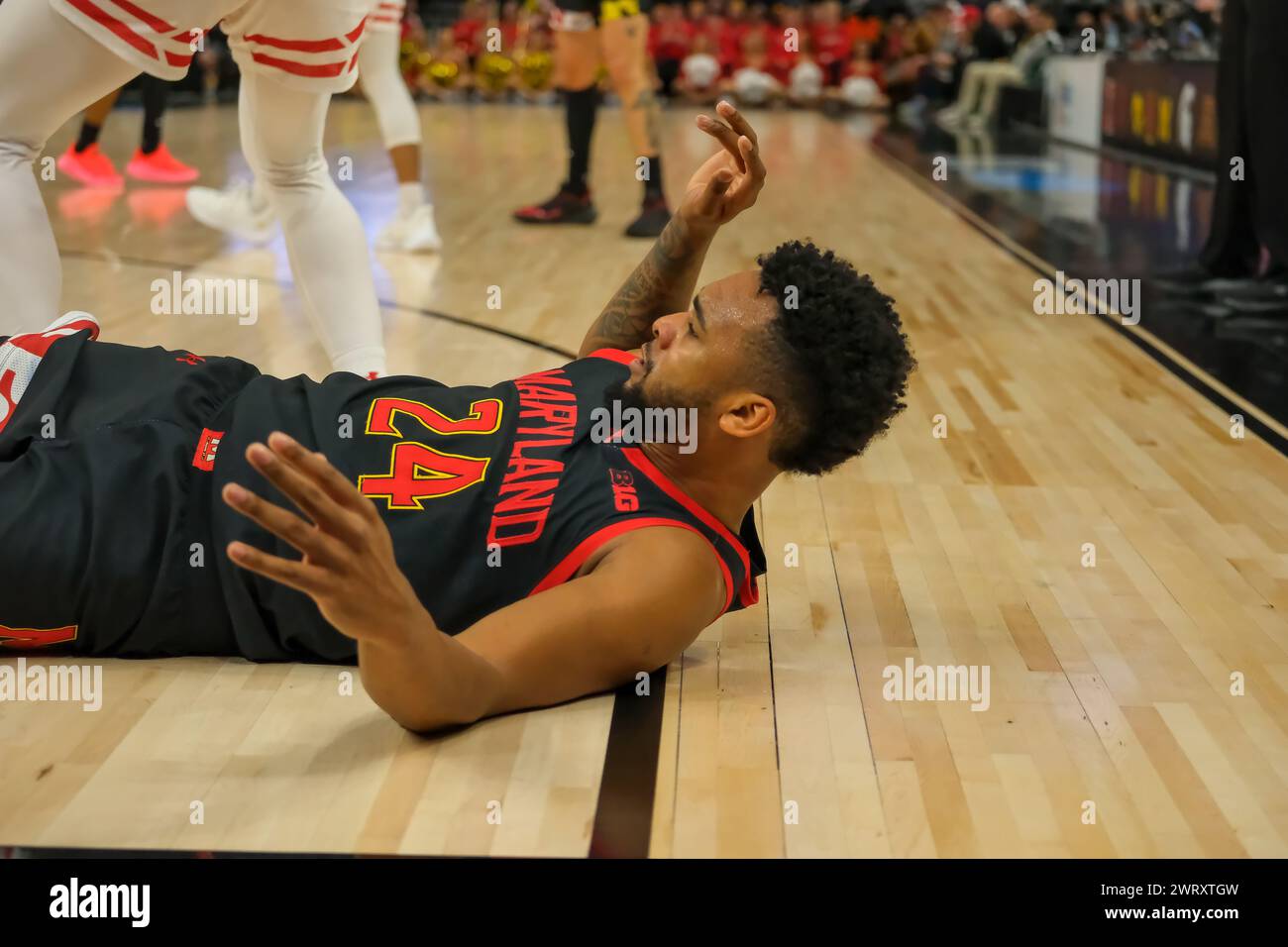 Minneapolis, Minnesota, USA. 14th Mar, 2024. Maryland Terrapins forward ...