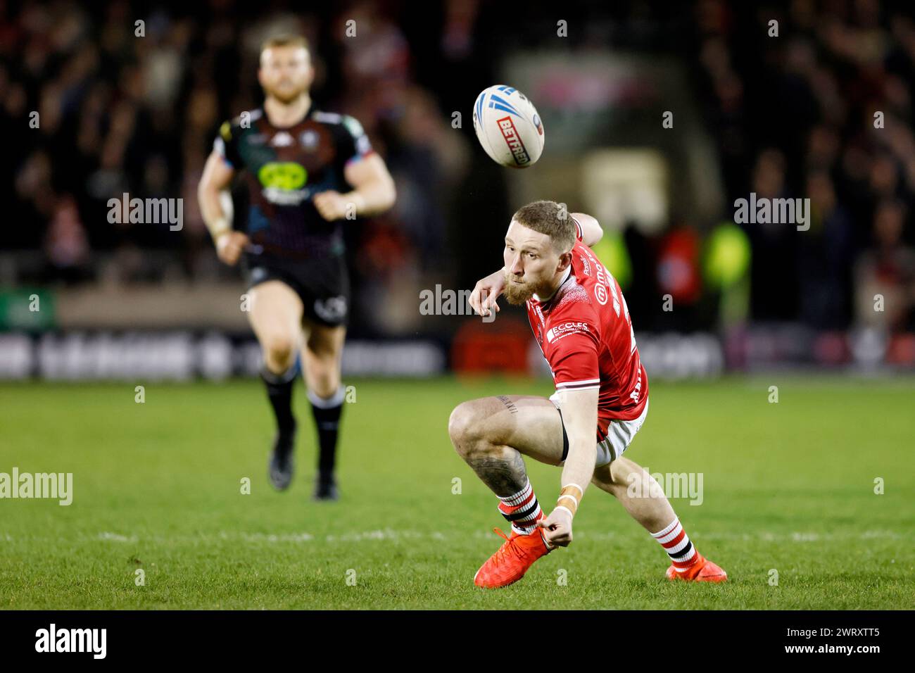 Salford Red Devils' Ethan Ryan in action during the Betfred Super ...