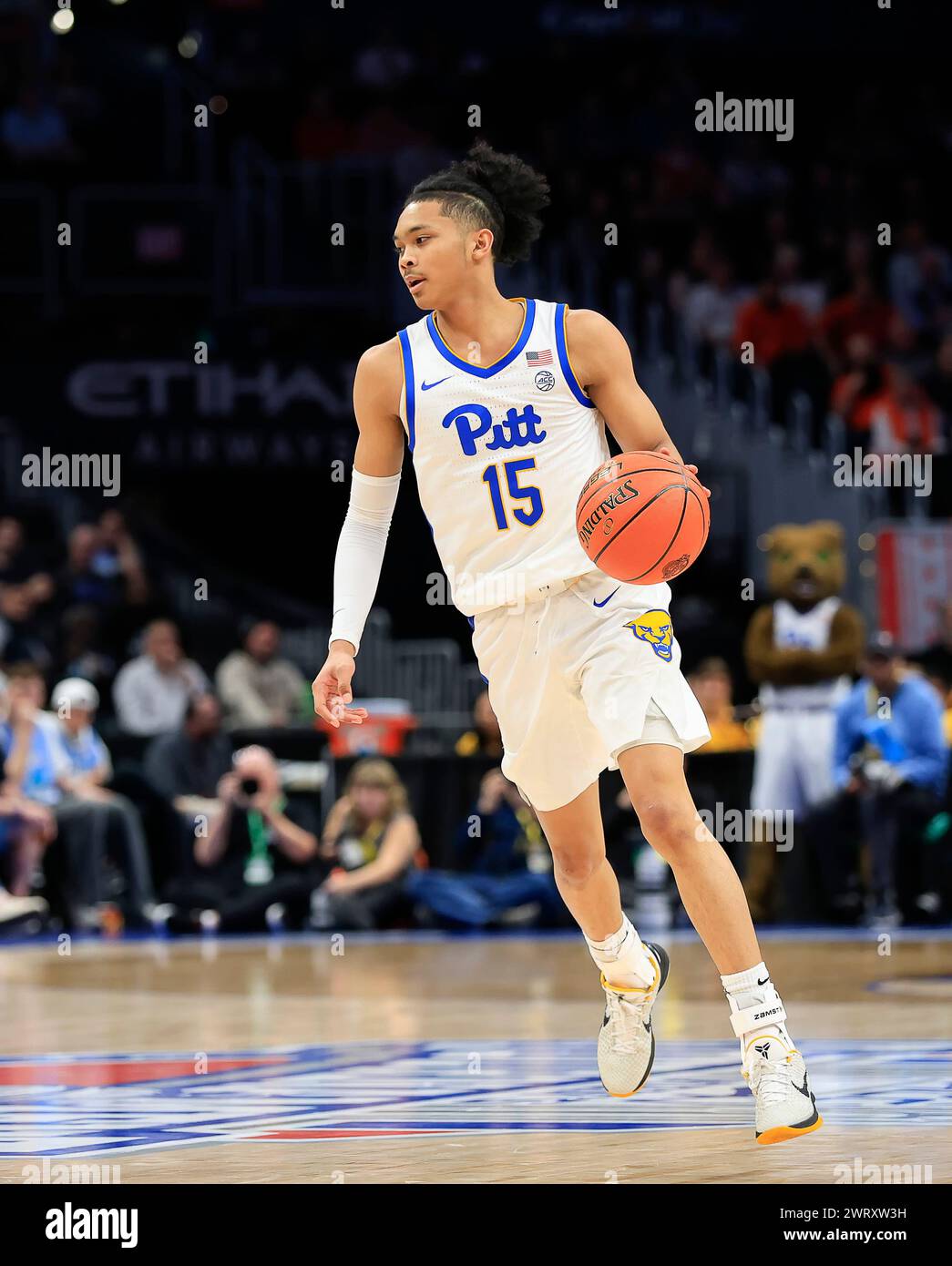 March 14, 2024: Pitt Panthers Guard (15) Jaland Lowe during an ACC Men ...