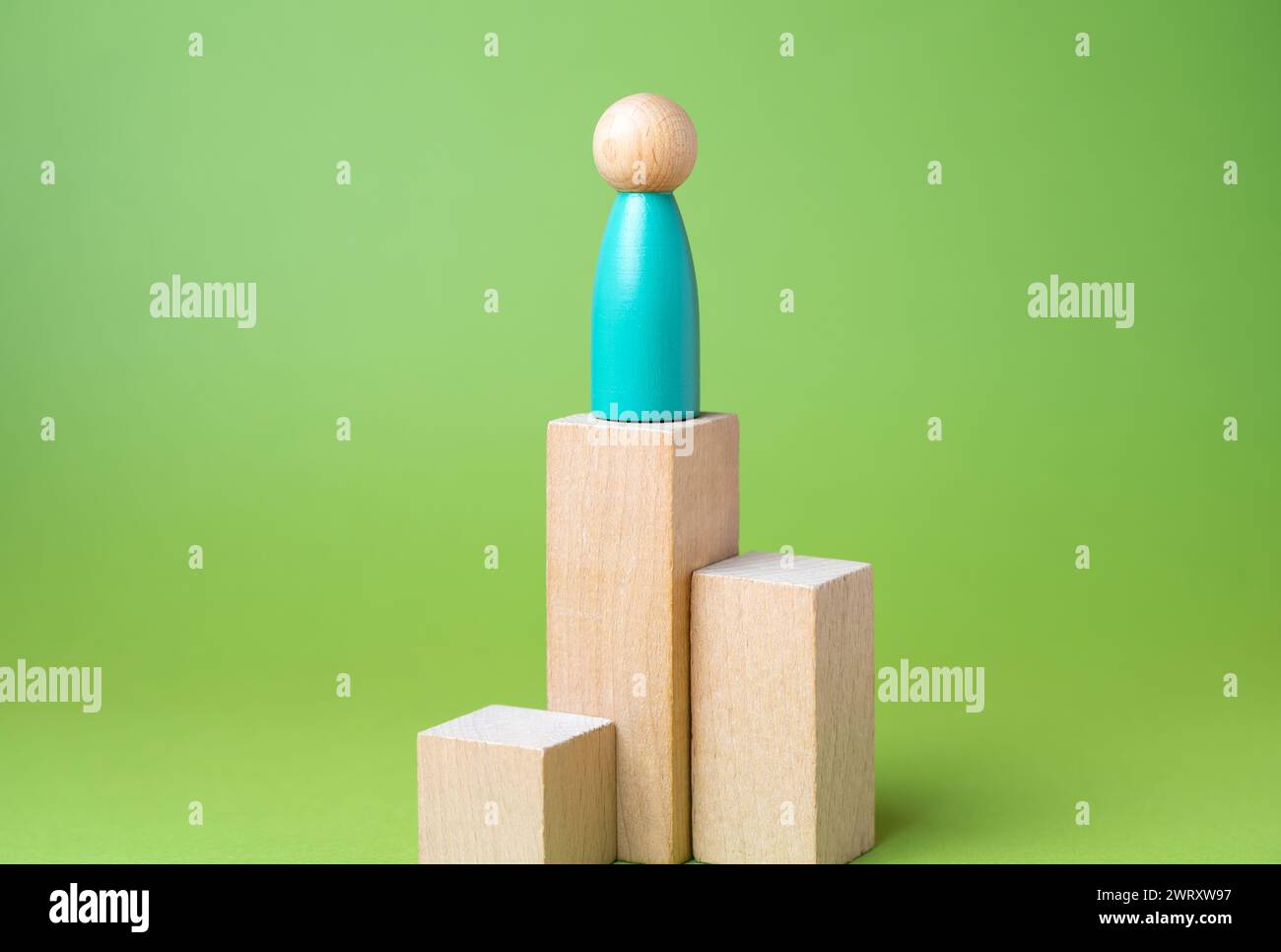 Man on a pedestal. Reach heights. Career success. Loneliness. Education ...