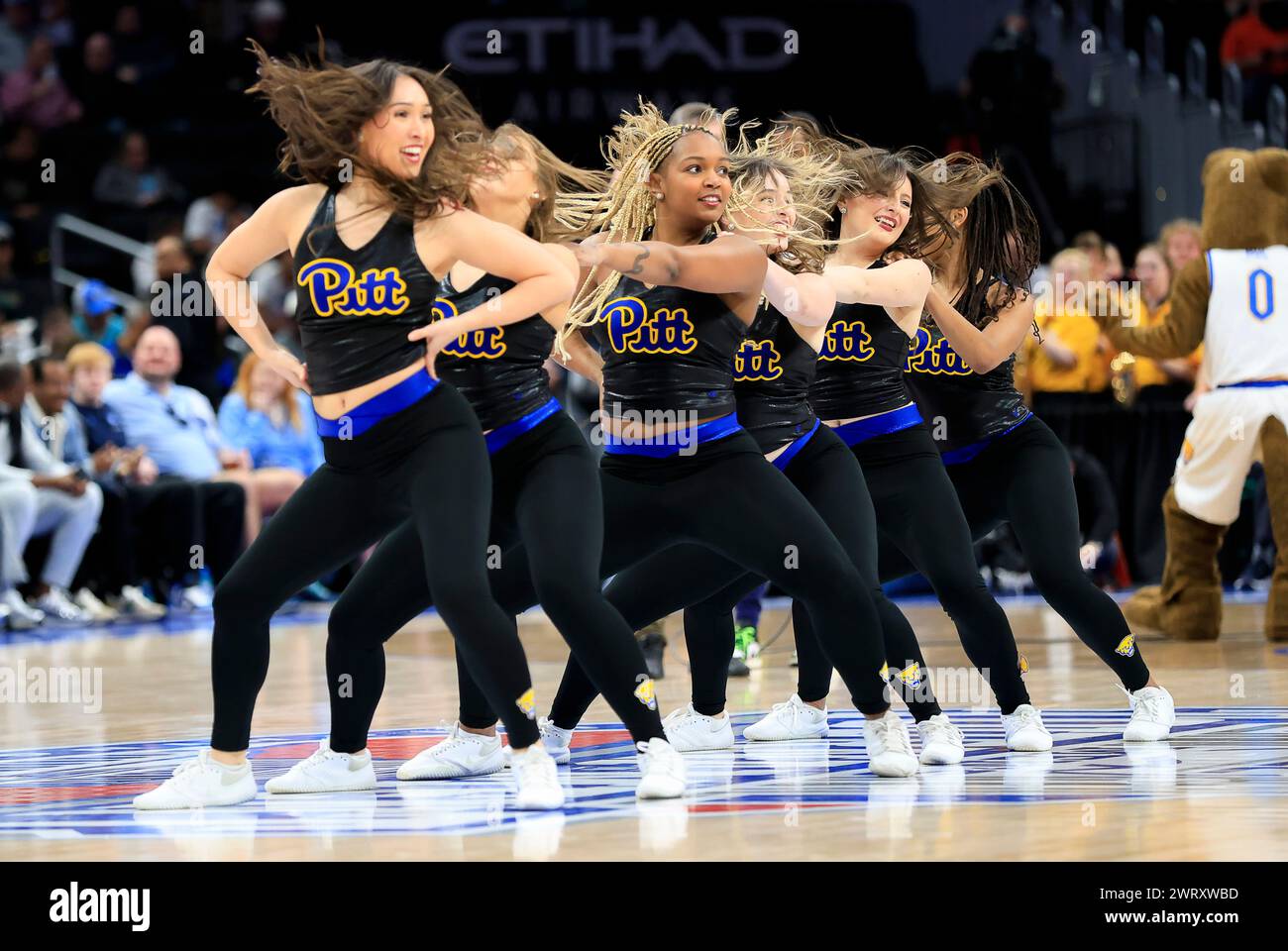 March 14, 2024: Pittsburgh dance team performs for the crowd during an ...