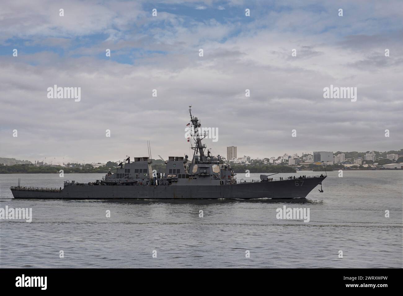 Cartagena, Colombia - July 25, 2023: USS Cole DDG-67 Arleigh Burke ...
