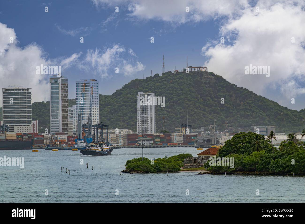 Cartagena, Colombia - July 25, 2023: Red roofed fuerte Manzanillo ...