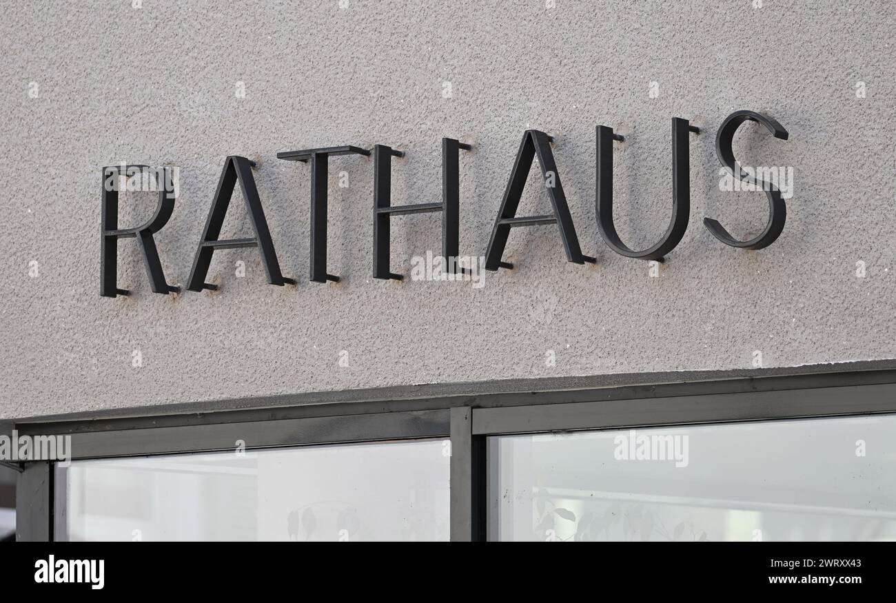 Rottenburg Am Neckar, Germany. 14th Mar, 2024. A sign with the ...