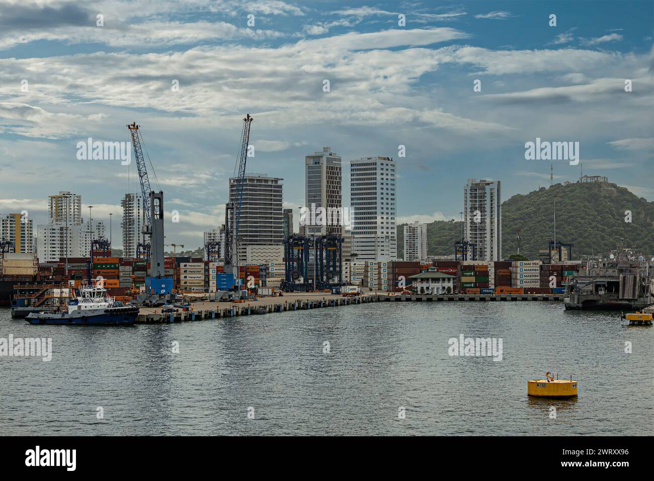 Cartagena, Colombia - July 25, 2023: SPRC container terminal east side ...