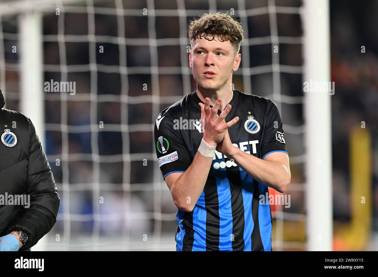 Brugge, Belgium. 14th Mar, 2024. Andreas Skov Olsen (7) of Club Brugge ...